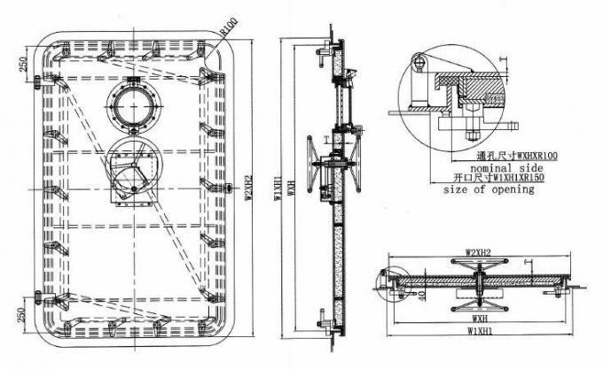 Marine Ships Watertight A60 Fire Rating Door Marine Watertight Fire ...
