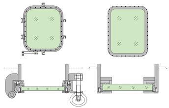 Rectangular Boat Cabin Windows Marine Wheelhouse Windows