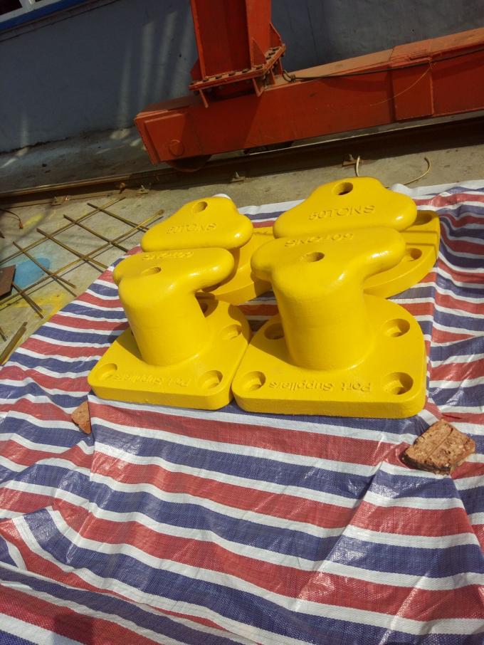 Yellow Mooring Components Marine Single Tee Head Dock Bollard