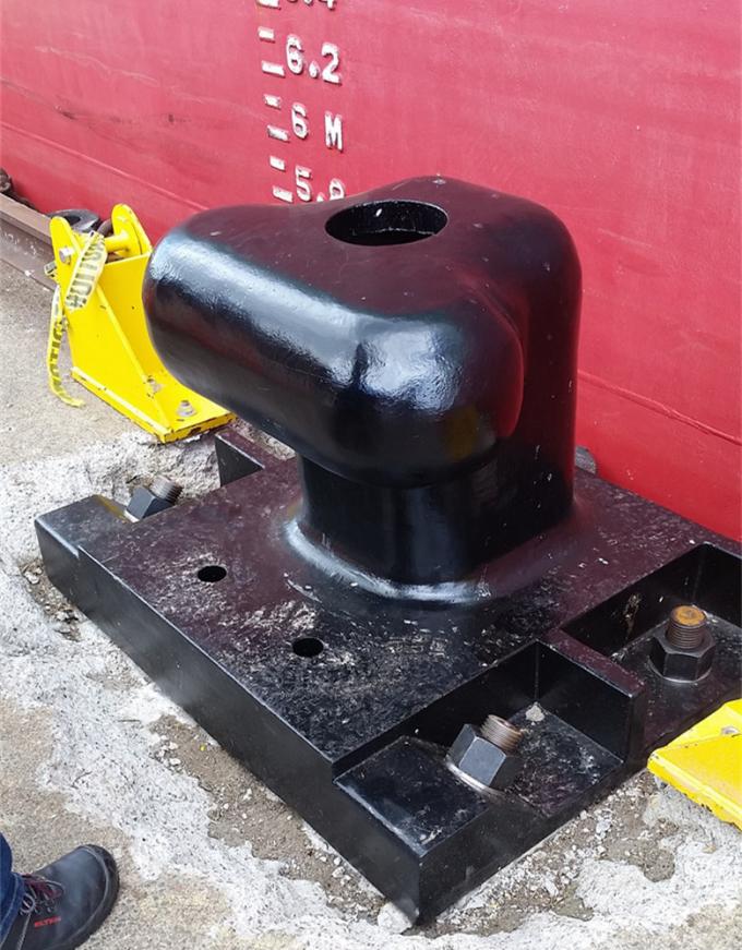 Customized Cast Steel Mooring Components Marine Mooring Tee Head Bollard