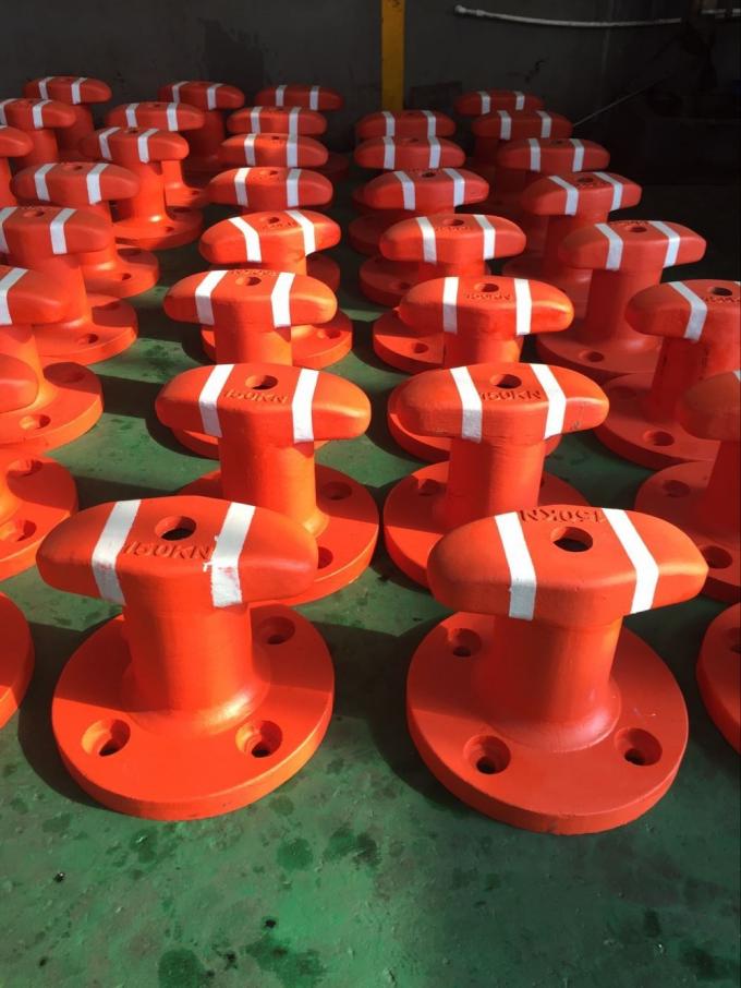 SWL 150KN Cast Steel Ship Bollards Marine Tee Head Bollards