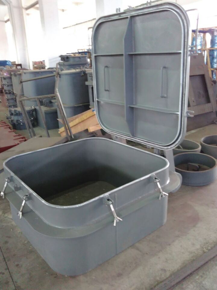 Hinged Opening Weathertight Steel Marine Hatch Cover With Counter Weight
