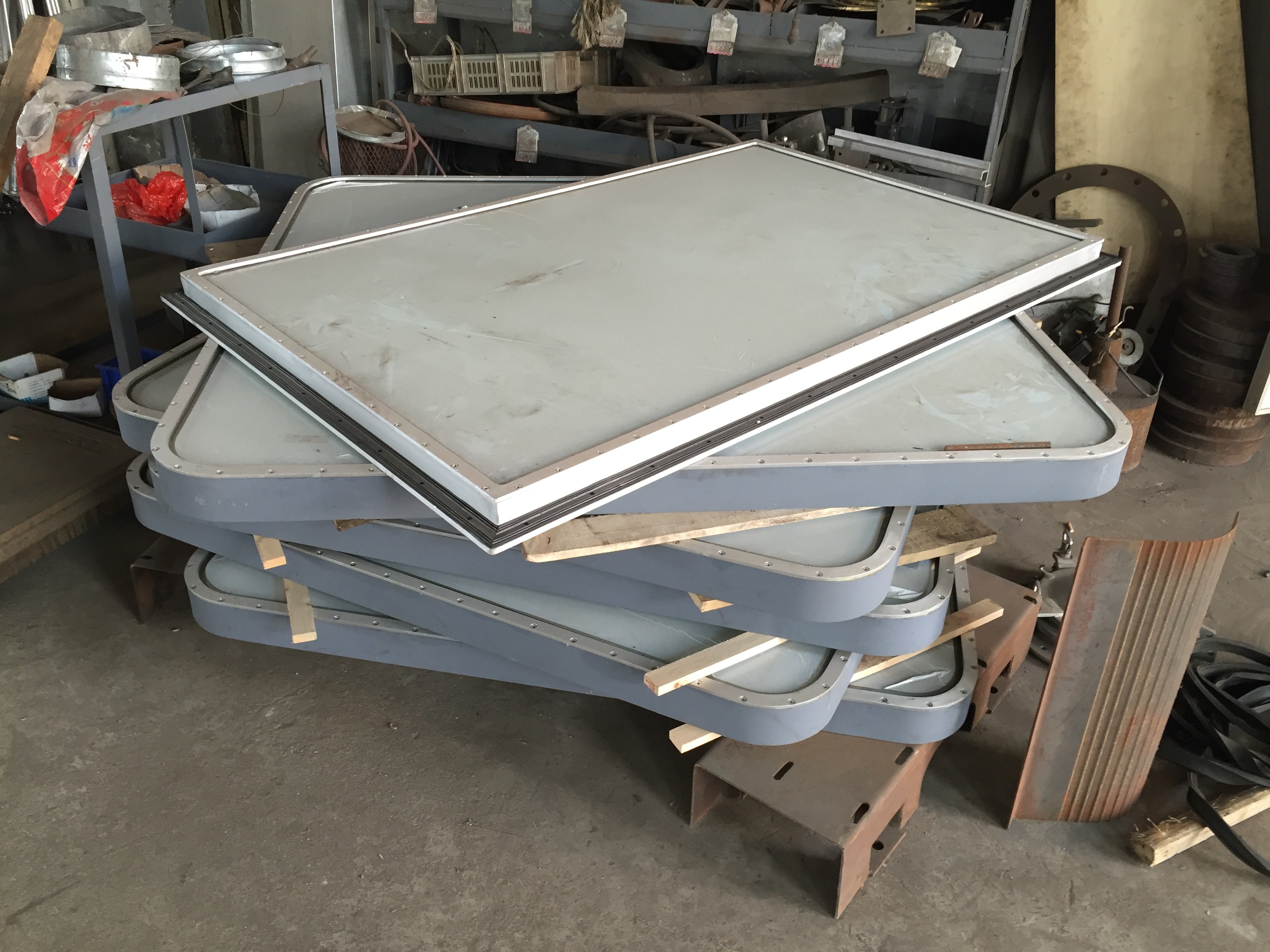 Marine Steel Or Aluminium Fixed Bolted Welding Rectangular Windows